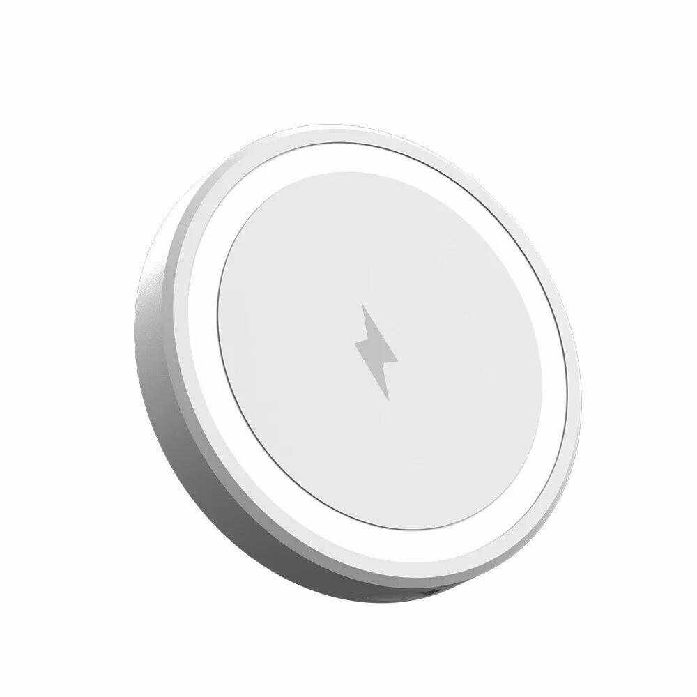 Настольная магнитная беспроводная зарядная панель для Magsafe iPhone 17 16 15 14 13 White No Cable