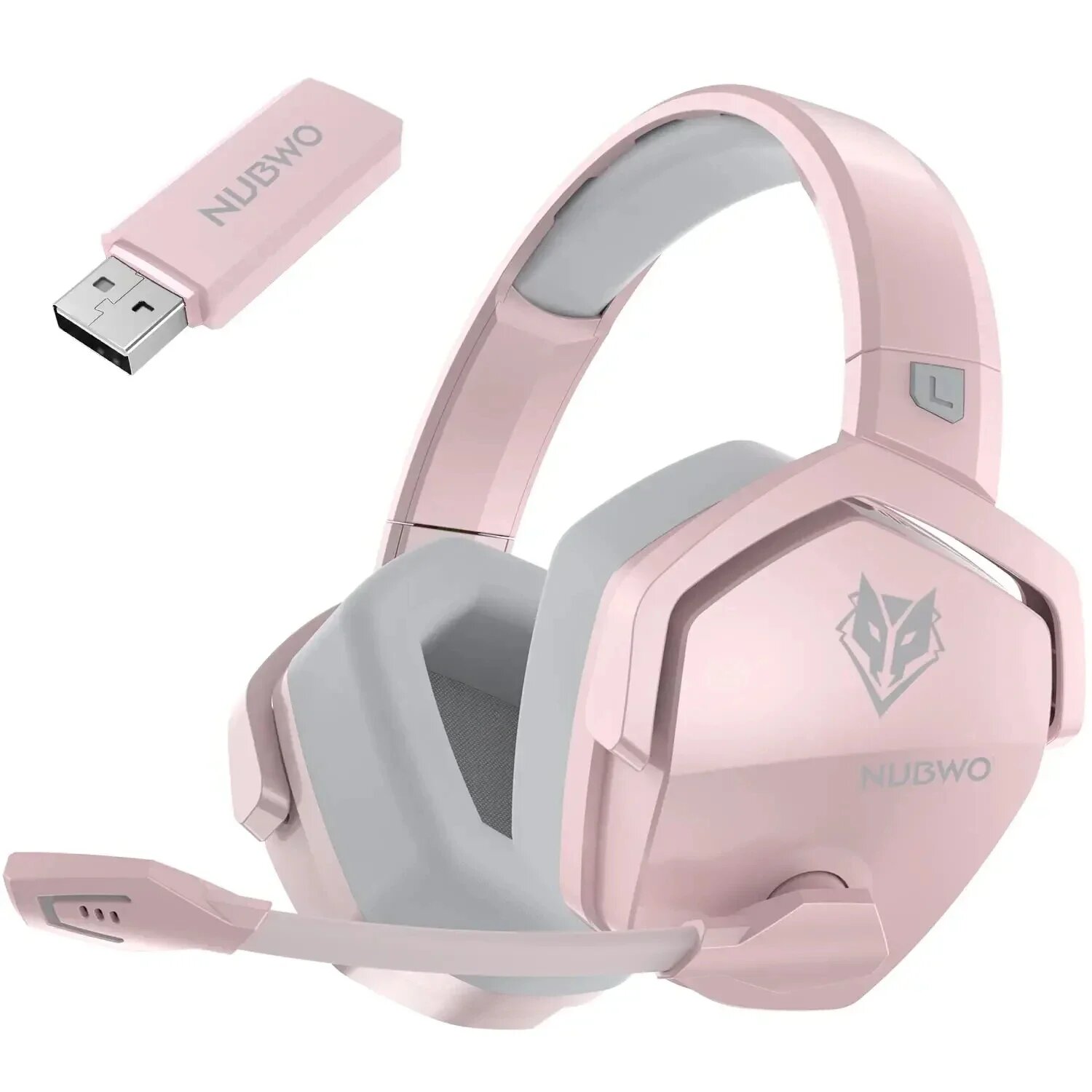 Беспроводные игровые наушники NUBWO Pink G06