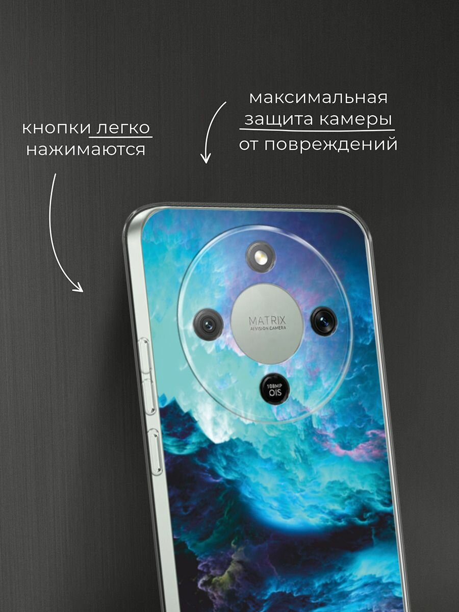 Силиконовый чехол на Honor X9d / Хонор X9d с принтом Бирюзовое небо — фото 1