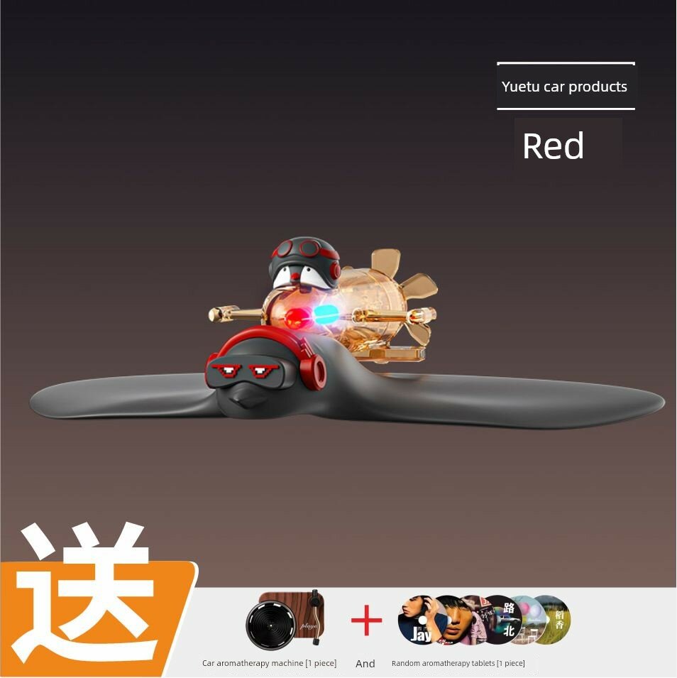 Новое светящееся украшение для автомобиля в виде самолета, работающее от ветра, вращающийся декоративный светодиодный