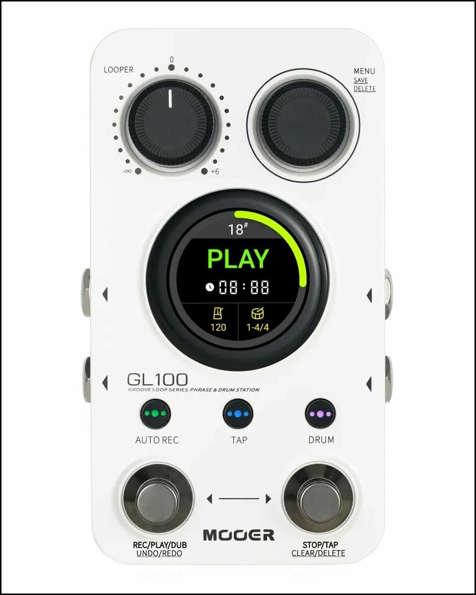 Эксклюзивный процессор эффектов MOOER GL100 для гитары с автоаккомпанементом