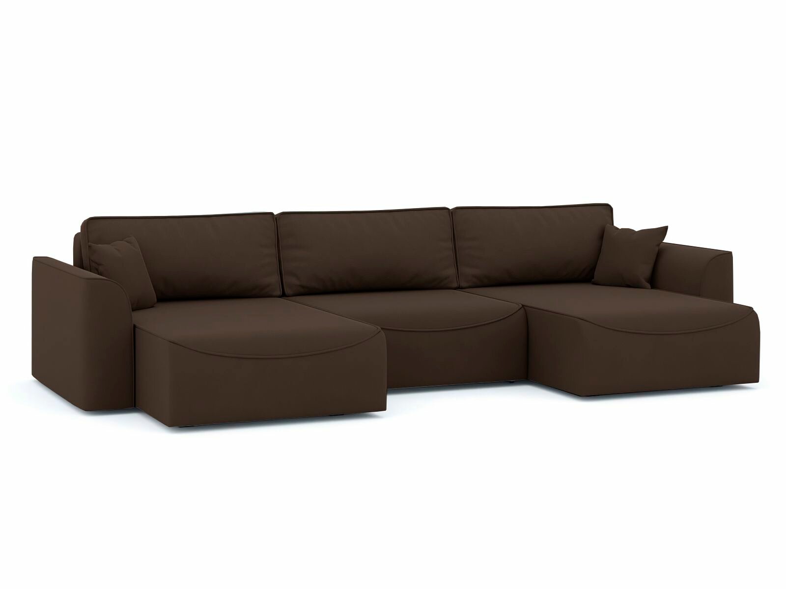 П-образный диван Рафаэль, НПБ, велюр Зара Браун 20