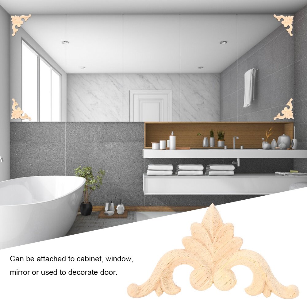 4 шт, резная деревянная резная угловая накладка, аппликация, сделай сам, мебель, декор для домашней двери