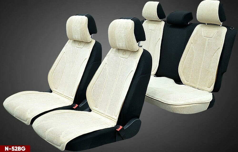 Накидки на сиденья для Chery / Чери Tiggo 4, 5, 7, 8; Arrizo 8; Amulet и др. на весь салон замша с перфорацией