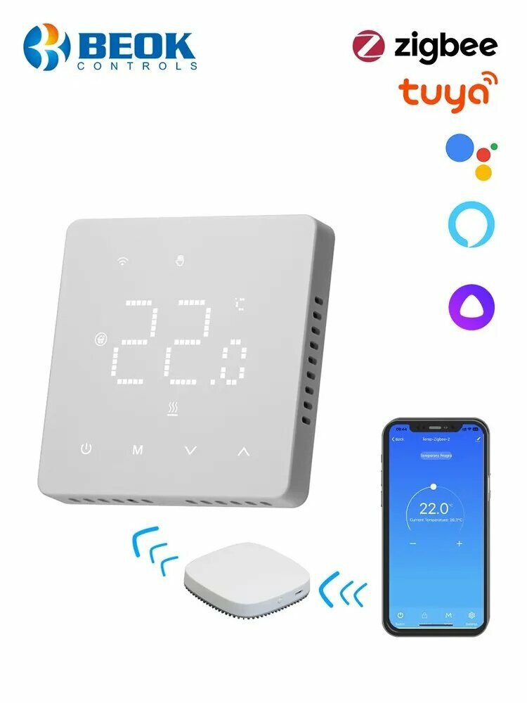Beok controls Терморегулятор/термостат до 3000Вт Для теплого пола, белый