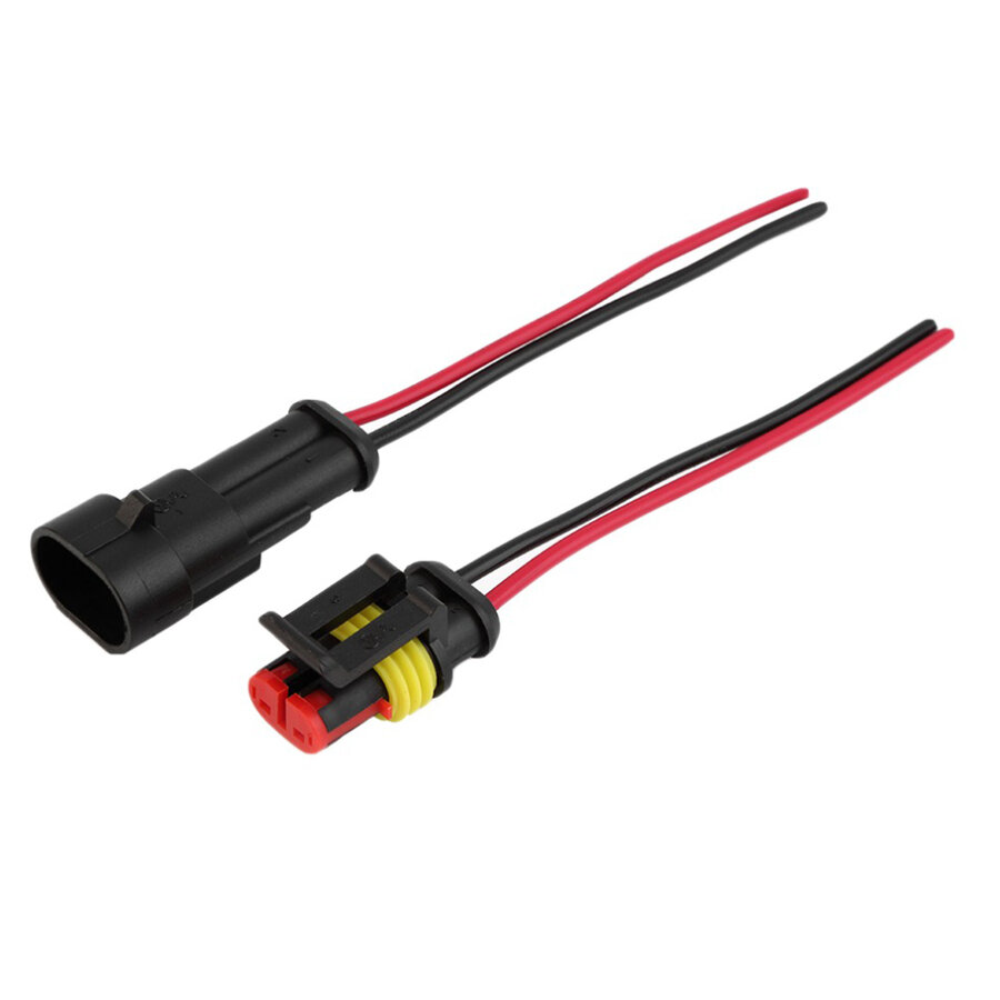 Разъем 2 контактный влагозащищенный "мама-папа" (артикул 7021-10/20СБ)