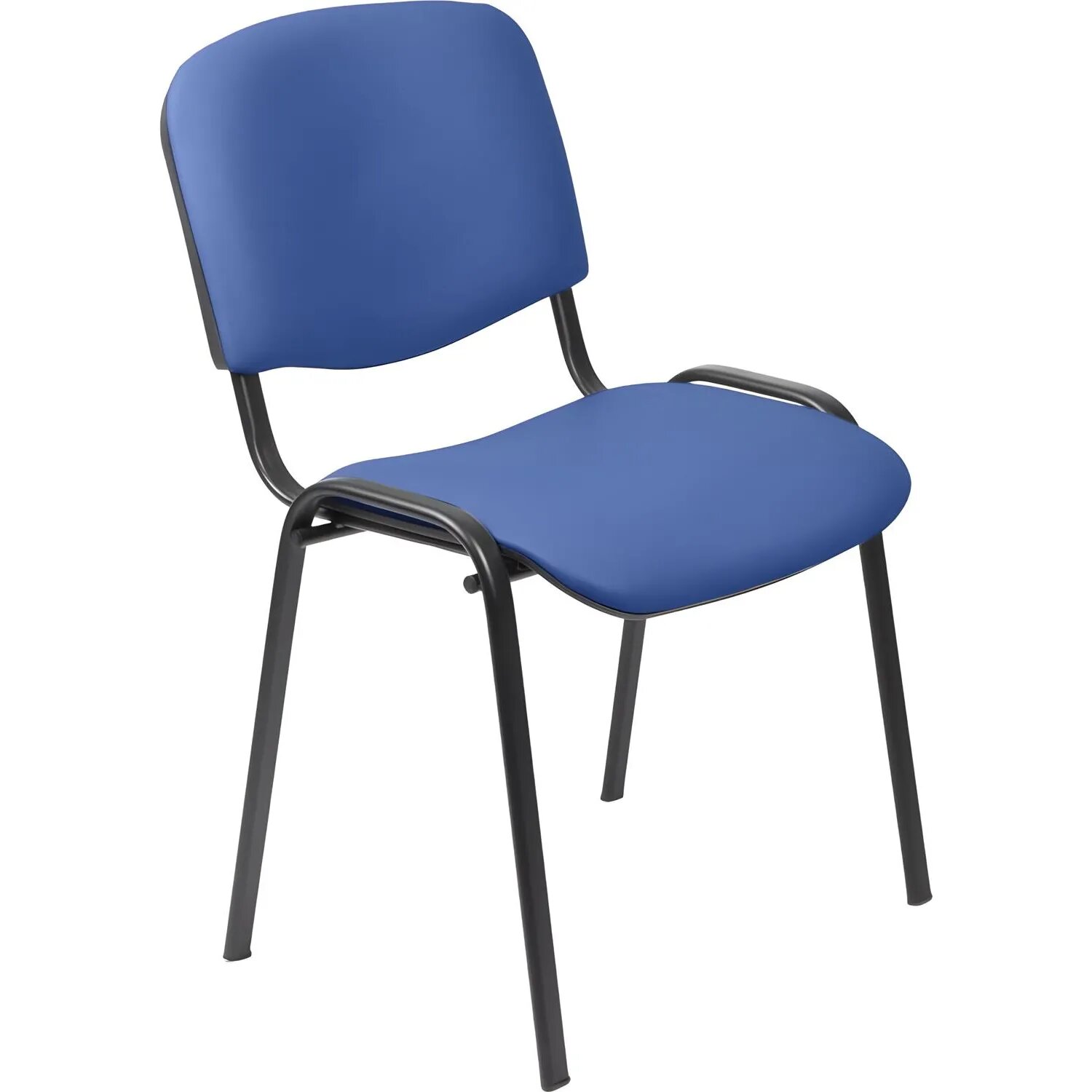 Стул UA_EChair ISO WIN(изо)  черный, к/з синий  V-15