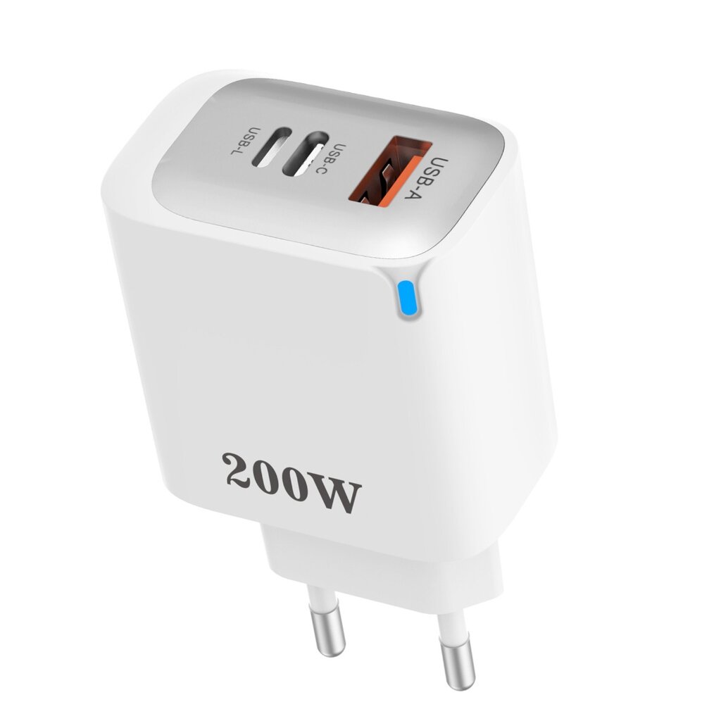 Адаптер быстрого питания USB C мощностью 200 Вт USB A USB L с защитой от перегрузок для безопасной и быстрой зарядки