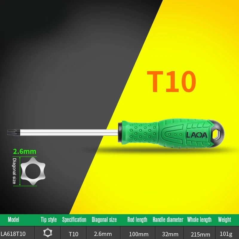 Отвертка Torx S2 Магнитная отвертка из легированной стали T8/T10/T15/T20/T25/T30/T40 Многофункциональные ручные инструменты