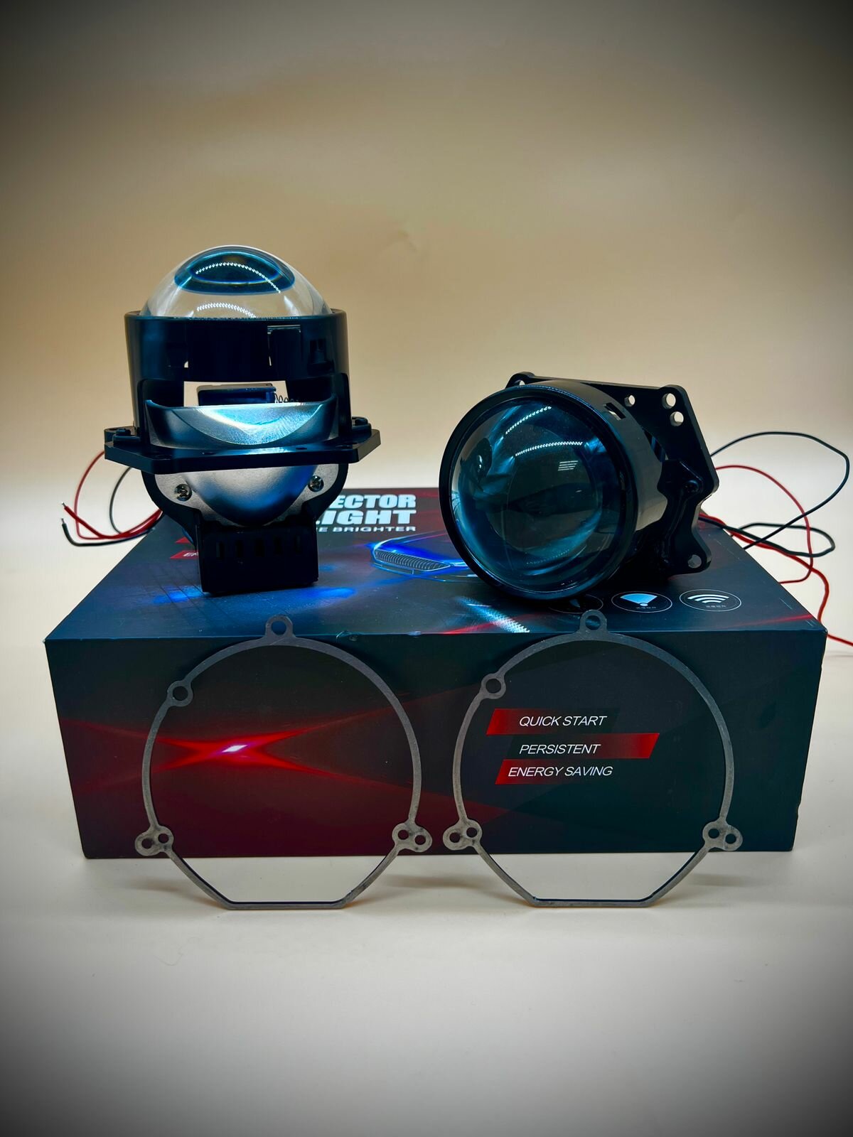 Би лед линзы для Kia Sorento 1 2006 - 2011 / Светодиодные линзы на Кия Соренто - Bi Led