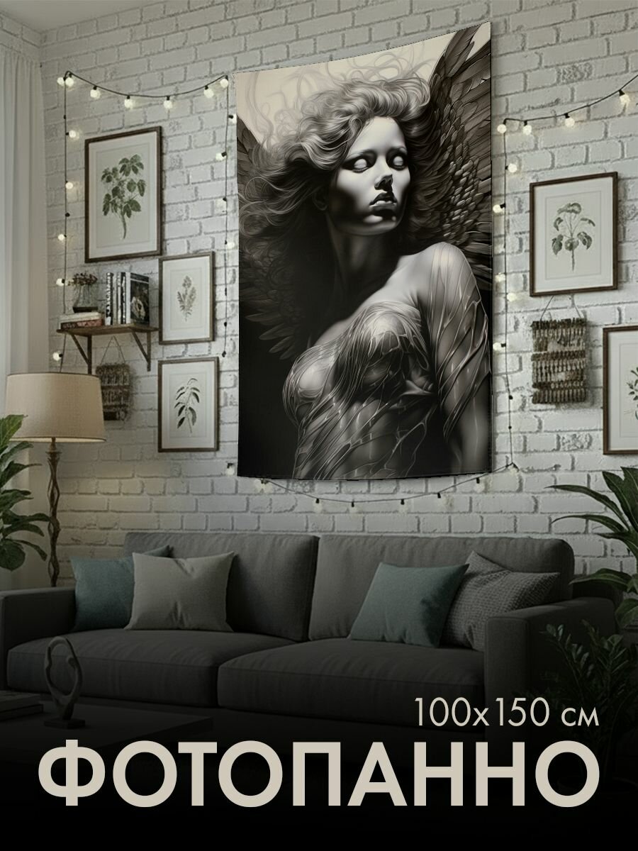 Панно тканевое PrintyFull / 100x150 см / фотография, ангел