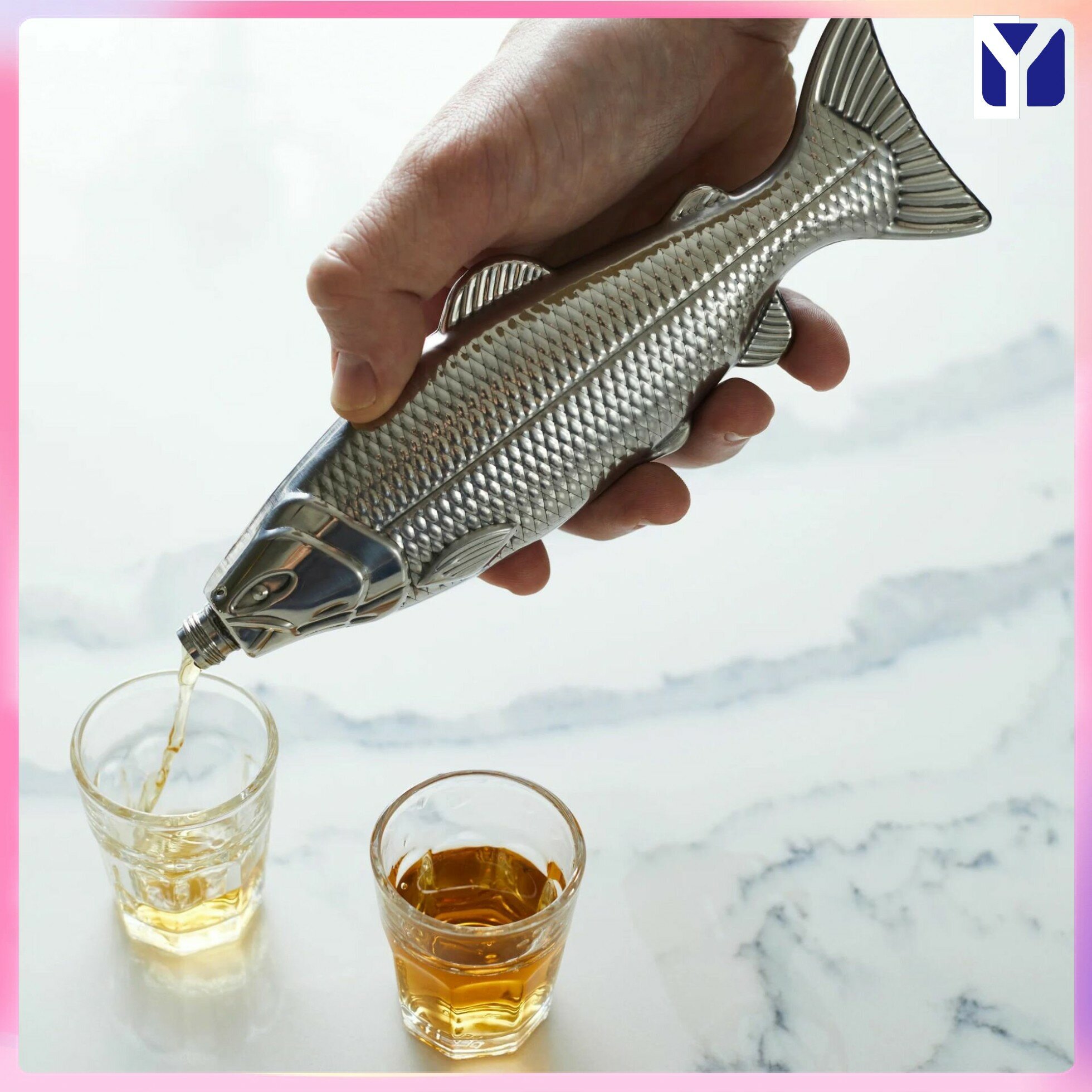 Эксклюзивная фляга для алкоголя 130 мл в виде рыбы