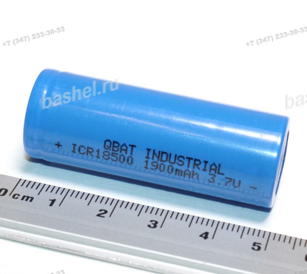 Аккумулятор INDUSTRIAL ICR 18500 3,7V, 1900mAh, Li-ion