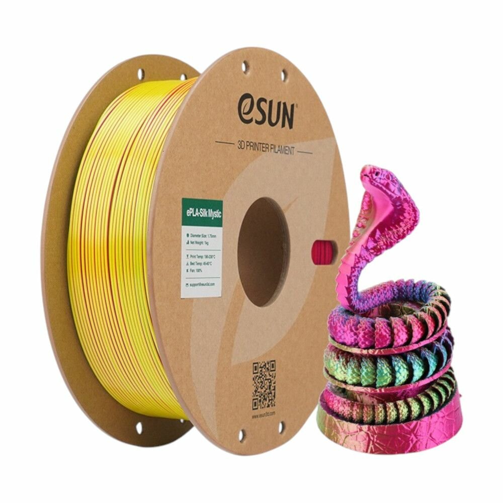 Катушка ePLA-Silk Mystic ESUN, 1.75 мм, 1кг, Red Yellow Blue PLA-SKMC175S-RYU1P1