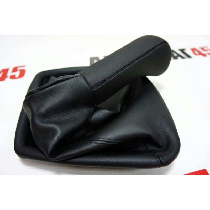 Skyway Ручка КПП с чехлом Лада Приора экокожа черная