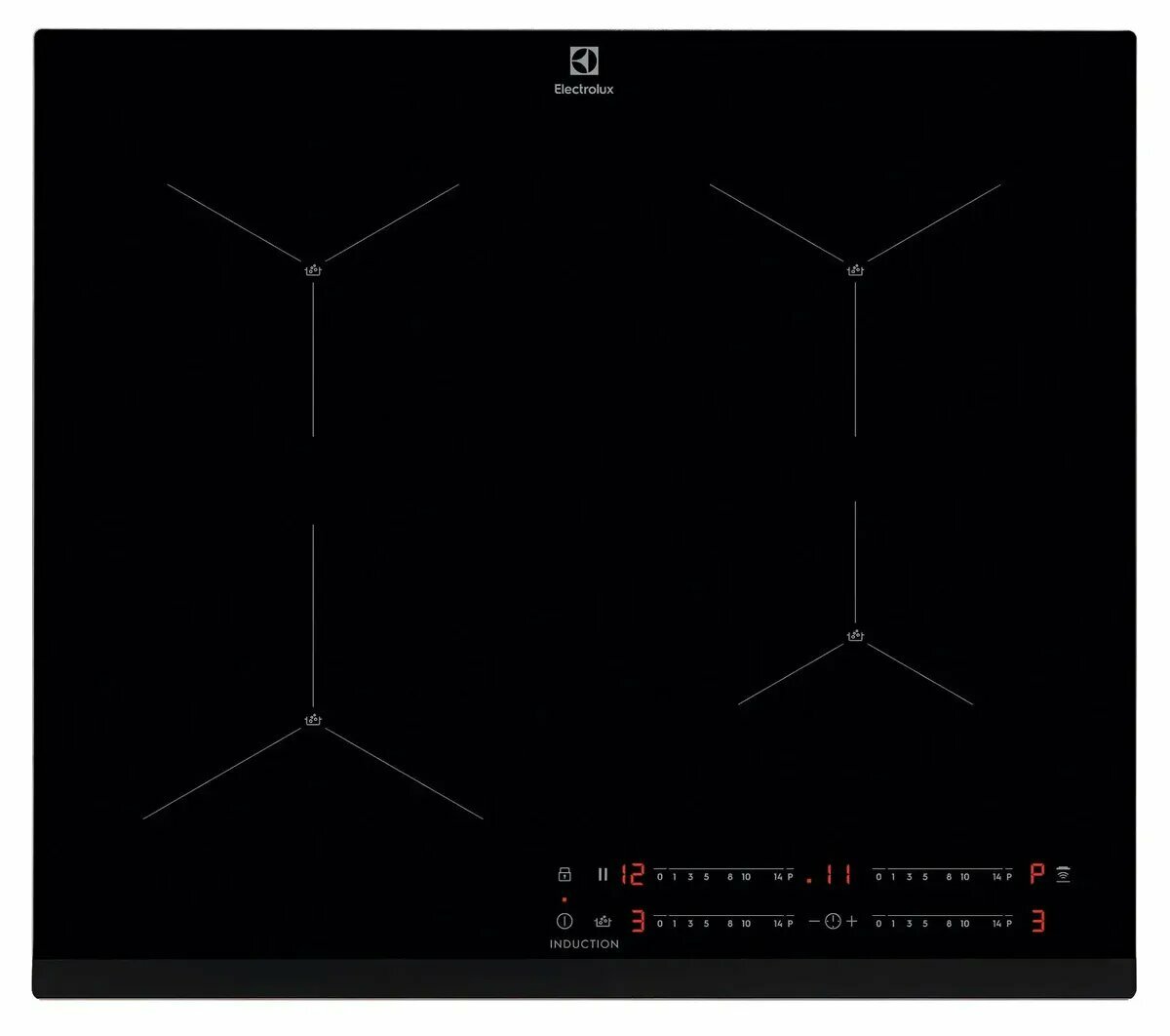 Встраиваемая варочная поверхность Electrolux EIS62443, черный, индукционная, стеклокерамика