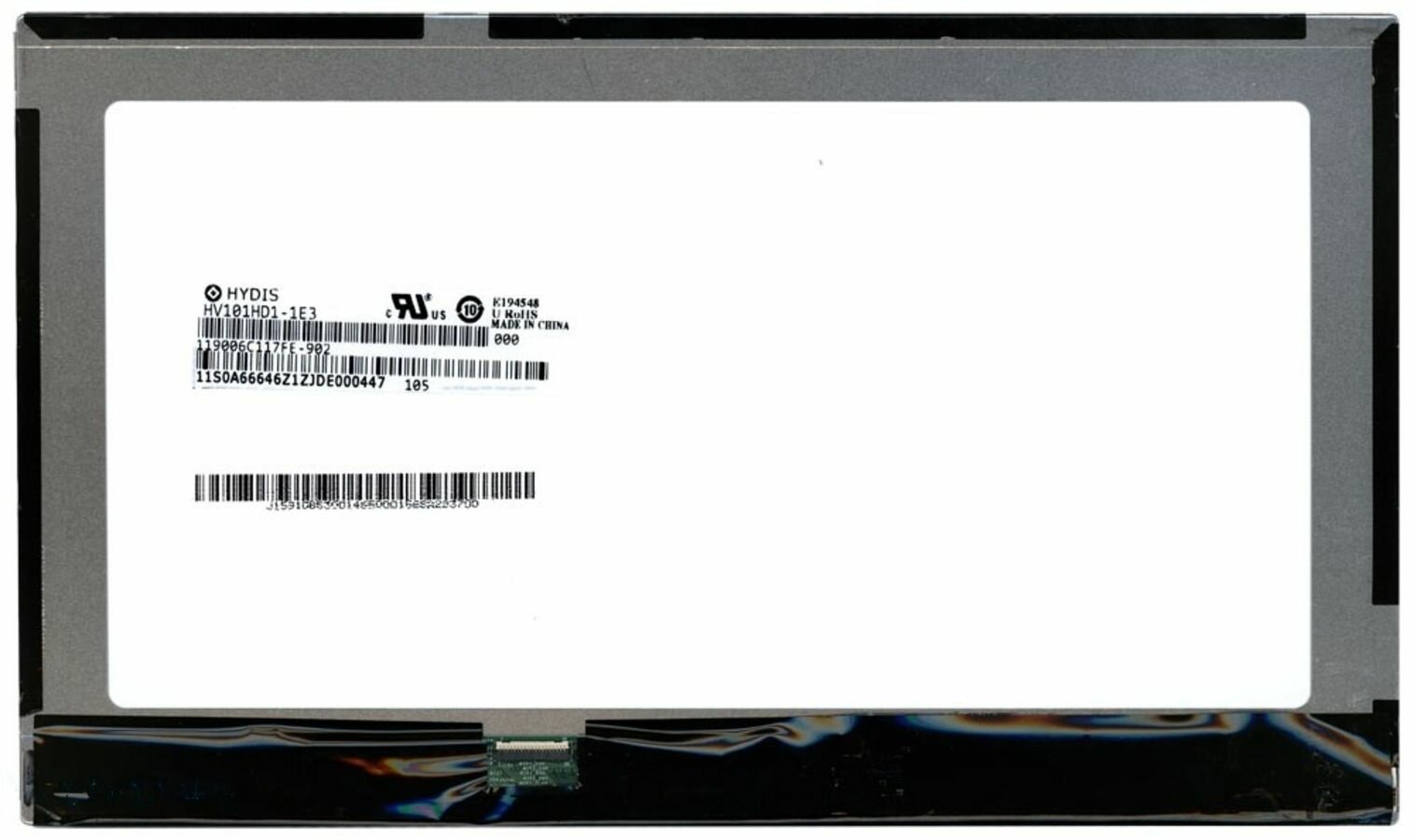 Матрица совместимая с HV101HD1-1E3, Диагональ 10.1, 1366x768 (HD), Светодиодная (LED)