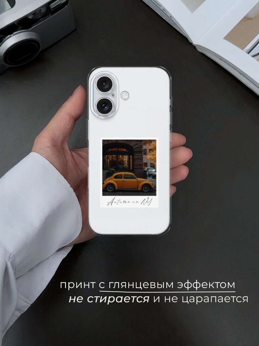 Чехол на Apple iPhone 16 / Айфон 16 с принтом Осенний палароид — фото 1