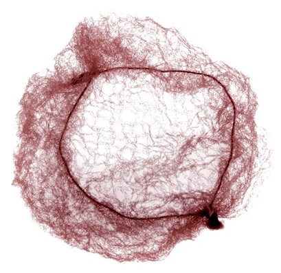 Сеточка для пучков Dewal Professional CE054, полимерный материал, для длинных волос, темно-коричневые