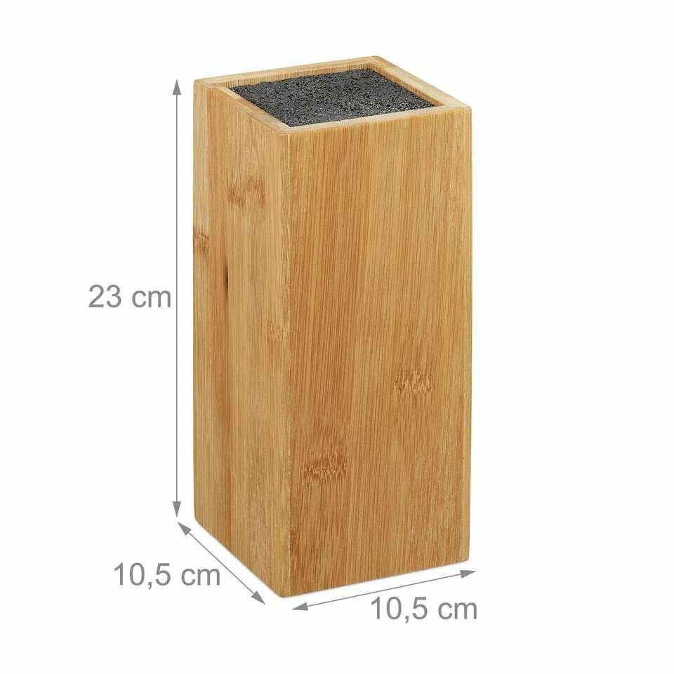 Подставка для ножей универсальная 10,5 * 10,5 * 23 см, бамбук