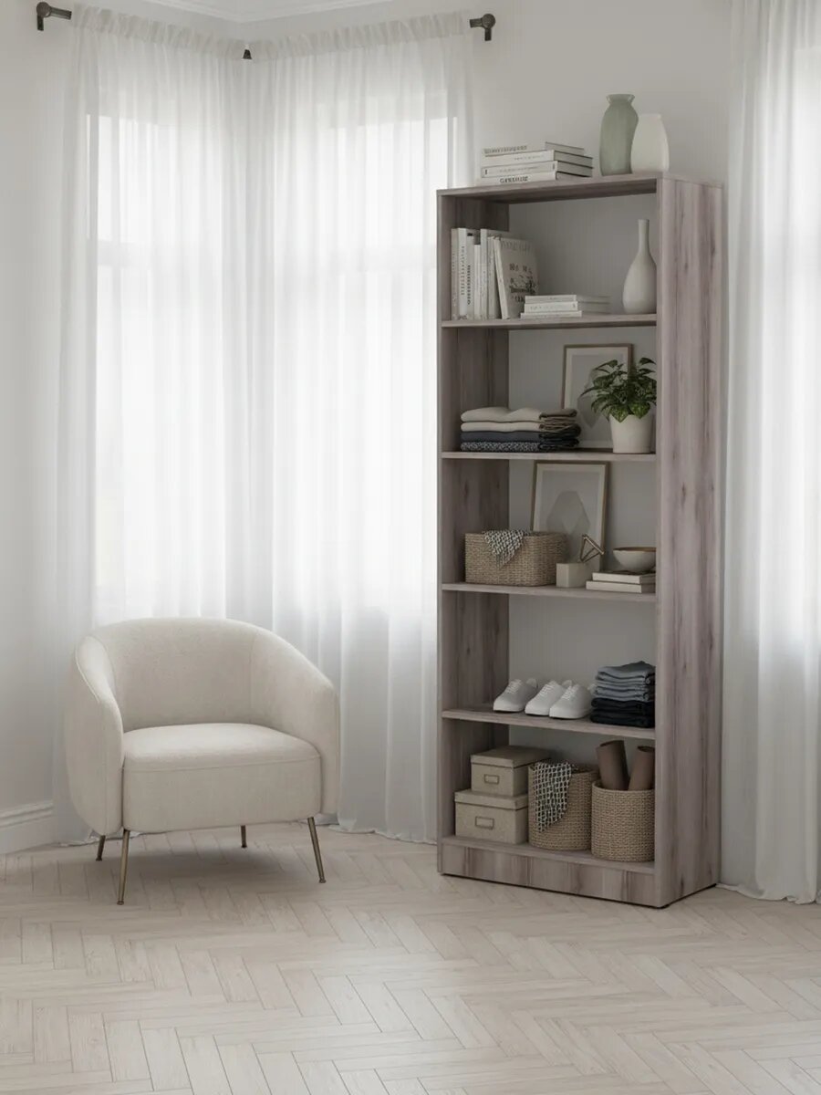 Шкаф FRESTER распашной деревянный для одежды с полками, от производителя