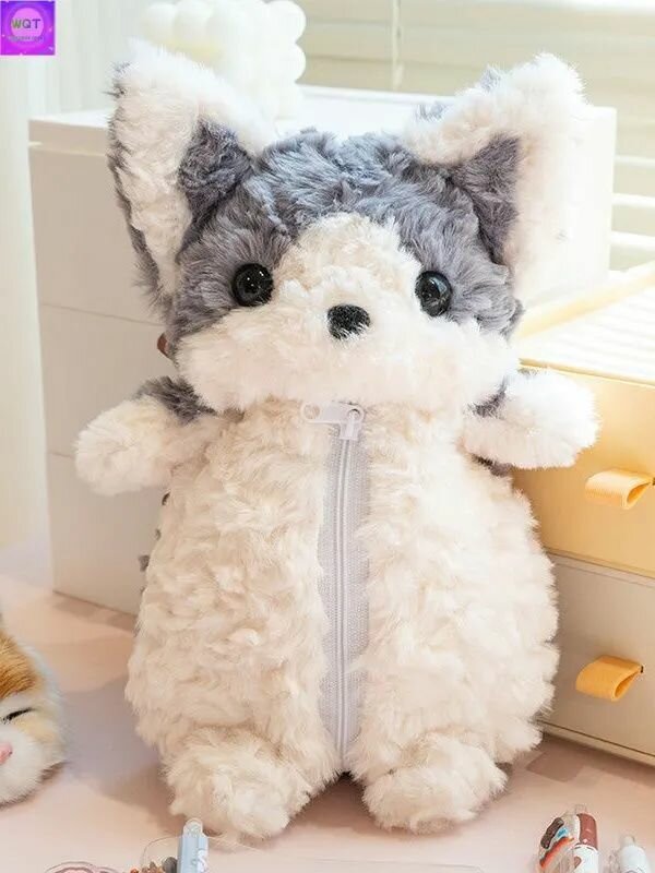 Плюшевый пенал с Стисом, милые канцелярские товары, форма корги