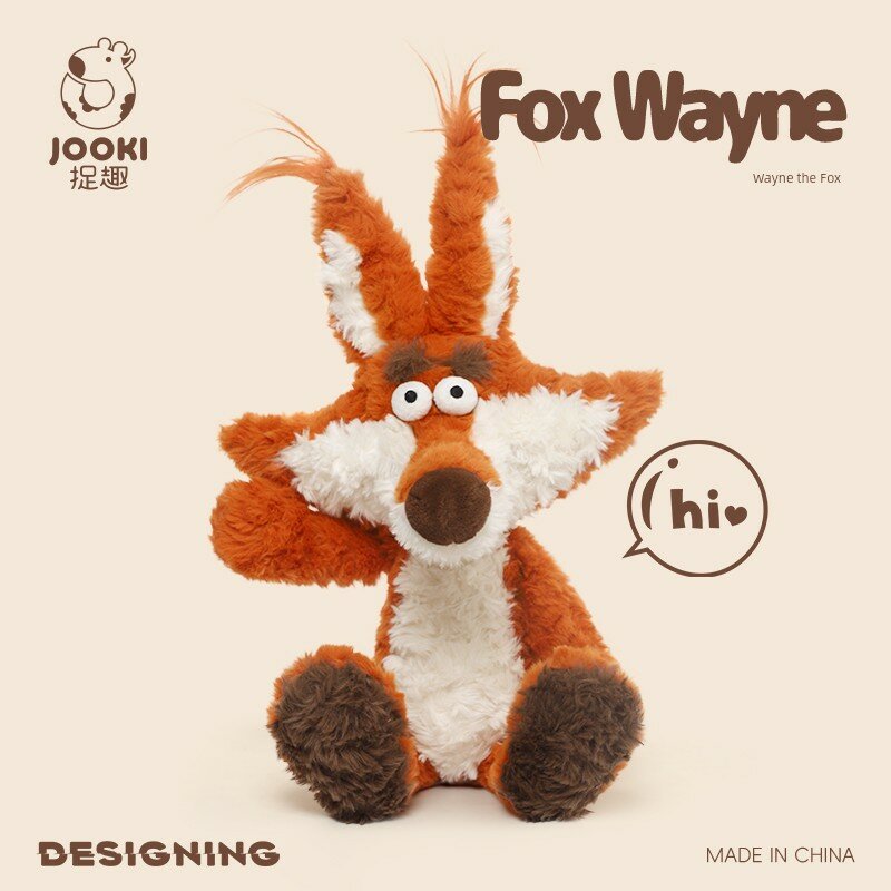 Милая плюшевая игрушка-лиса Уэйн, подушка для сна, кукла-компаньон, подарок на день рождения для девочки Фокс
