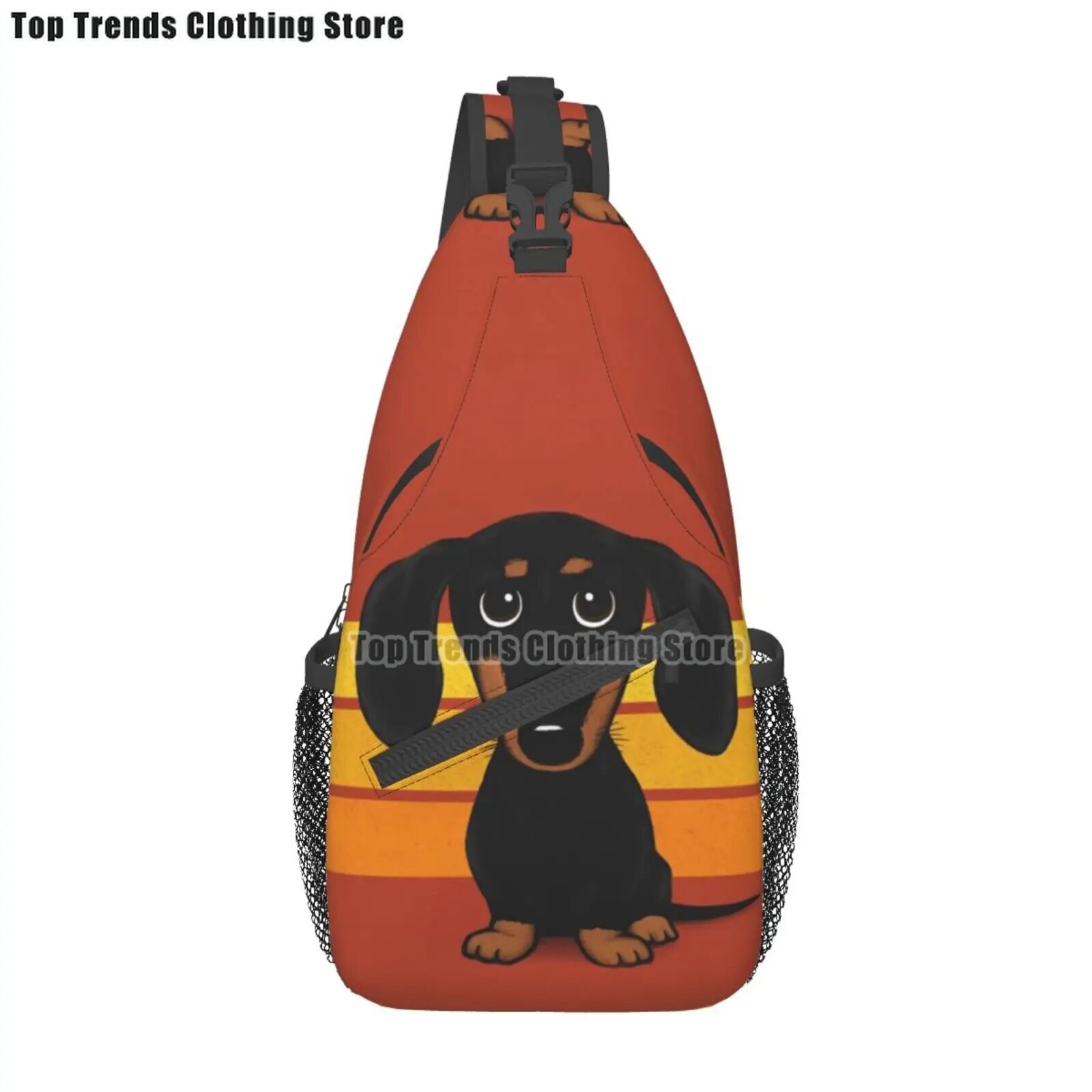 Fashion Gray Dachshunds Dackel Crossbody Sling Рюкзак-рюкзак The Wiener Dog Teckel Плечевая сумка для походов
