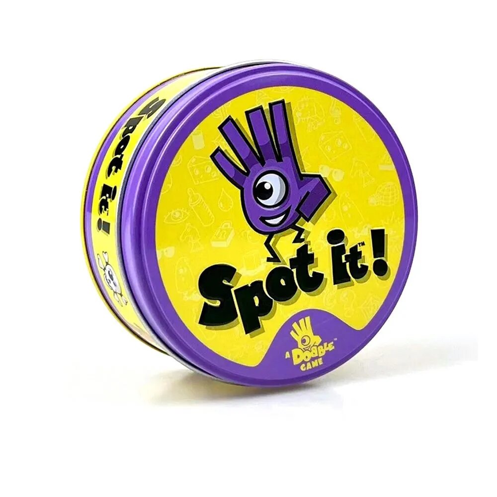 Настольная игра Доббль/ Дубль Spot it! Purple- отличное развлечение для всей семьи и забавный подарок на Рождество!