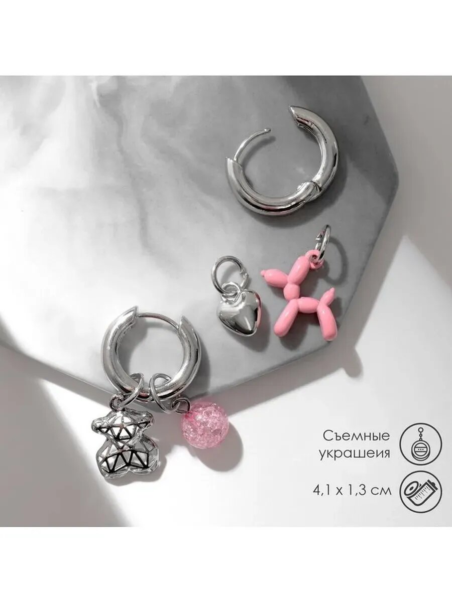 Серьги, пластик