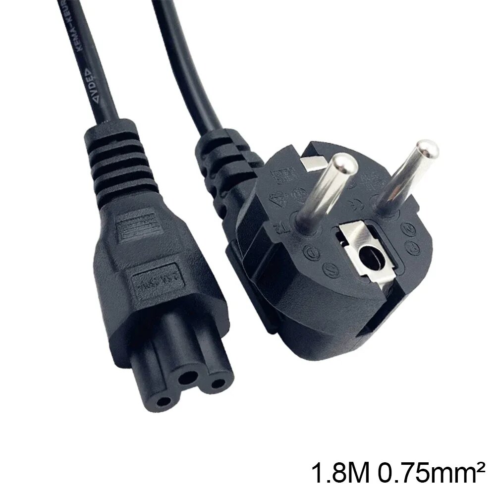 Сетевой кабель европейского стандарта для ноутбука, 3-контактный адаптер питания, шнур, зарядное устройство, Удлинительный шнур для ноутбука HP, Dell, Toshiba, Sony, ASUS, Lenovo, Samsung