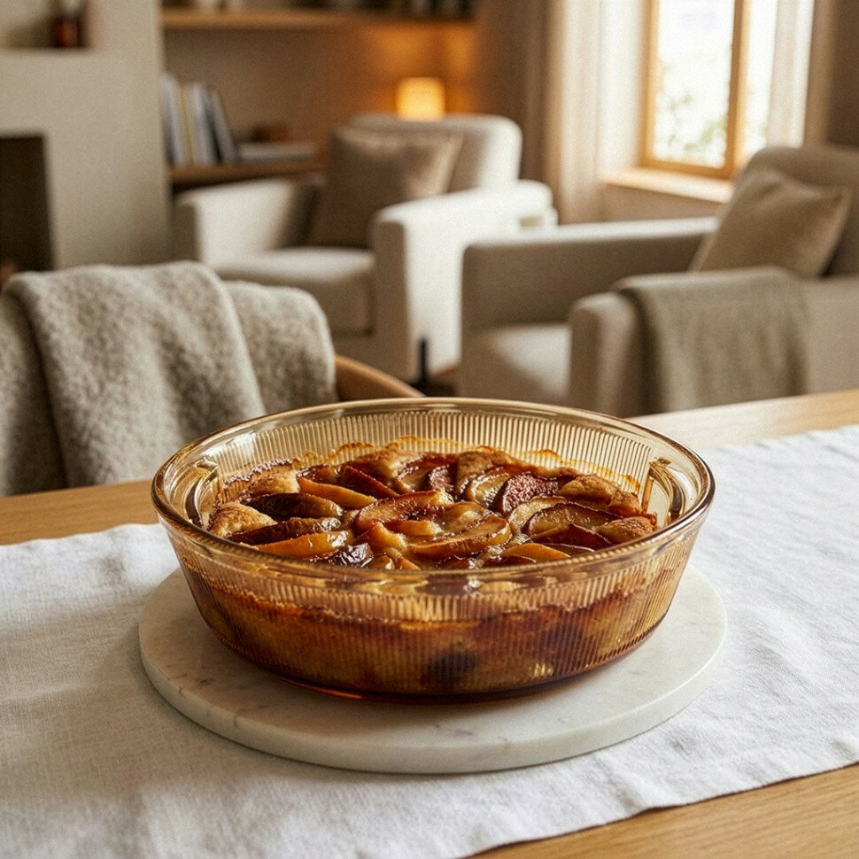 16133 FISSMAN Форма для запекания 25x6,5см Круглая (боросиликатное стекло)