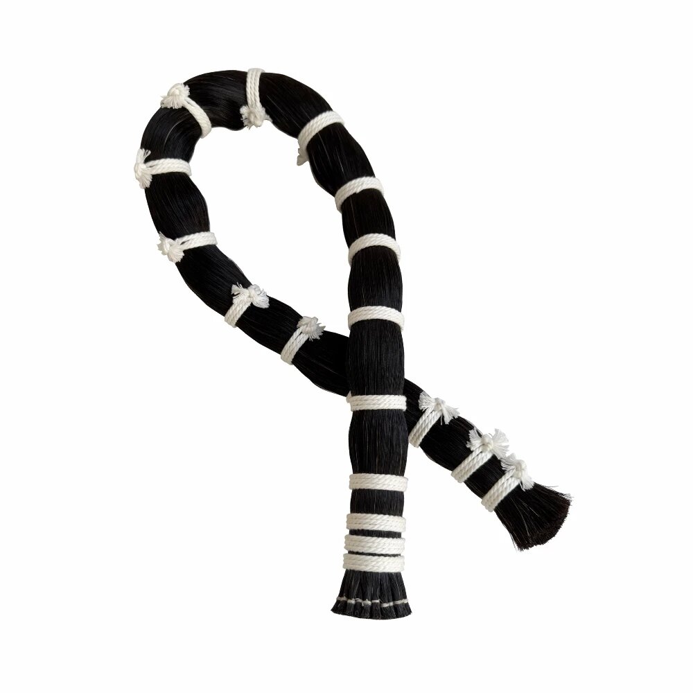 Натуральные волосы конского хвоста для смычка Черный, In bulk Black80-85cm