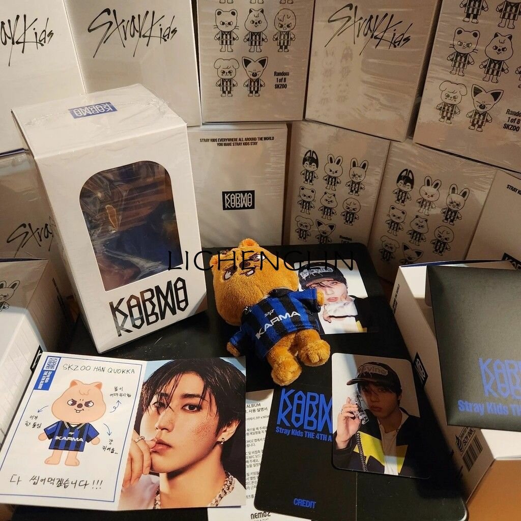 Плюшевая игрушка Stray Kids KARMA версия SKZOO, набор в подарочной коробке