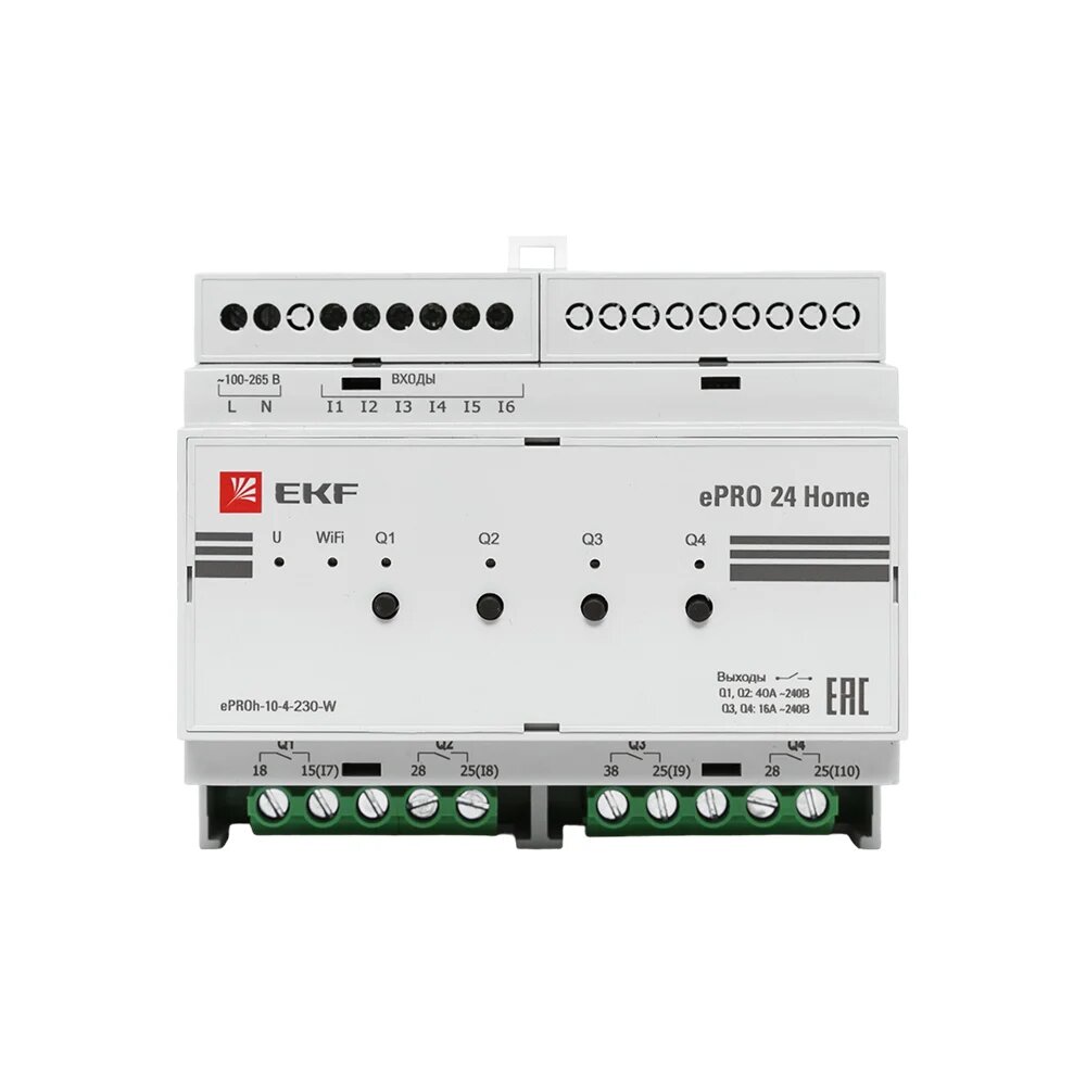 Контроллер, EKF, удаленного управления EKF ePRO 24 6входов\4выхода 230В WiFi Home ePRO-h-10-4-230-W, дома — фото 1