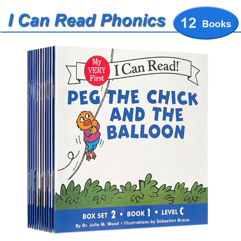 I Can Read Phonics. 12 книг, Peg the Chick, Level 1, Blue Pig