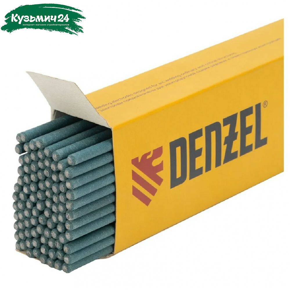 Электроды Denzel DER-3 3 мм, 2.5 кг 97503 рутиловое покрытие, Для ручной дуговой сварки деталей
