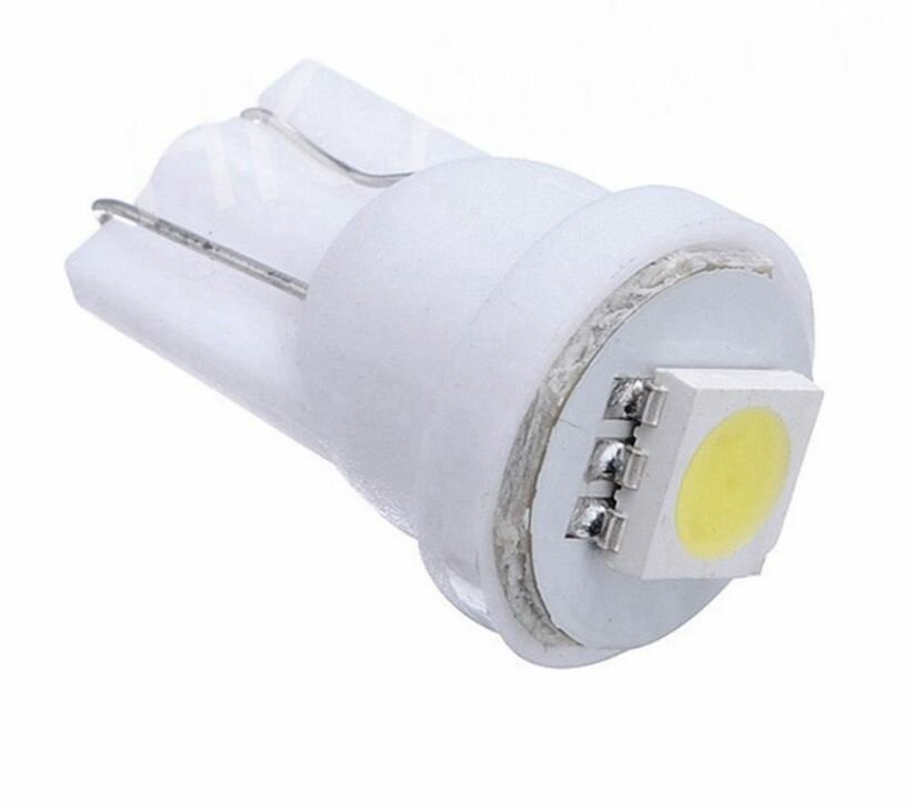 Лампа светодиодная LED 12V W5W 10W без линзы маяк 12T10W1SMD (12T10W1SMD)