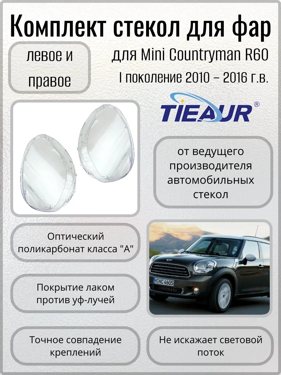 Комплект стекол для фар Mini Countryman I 2010-2016 г.