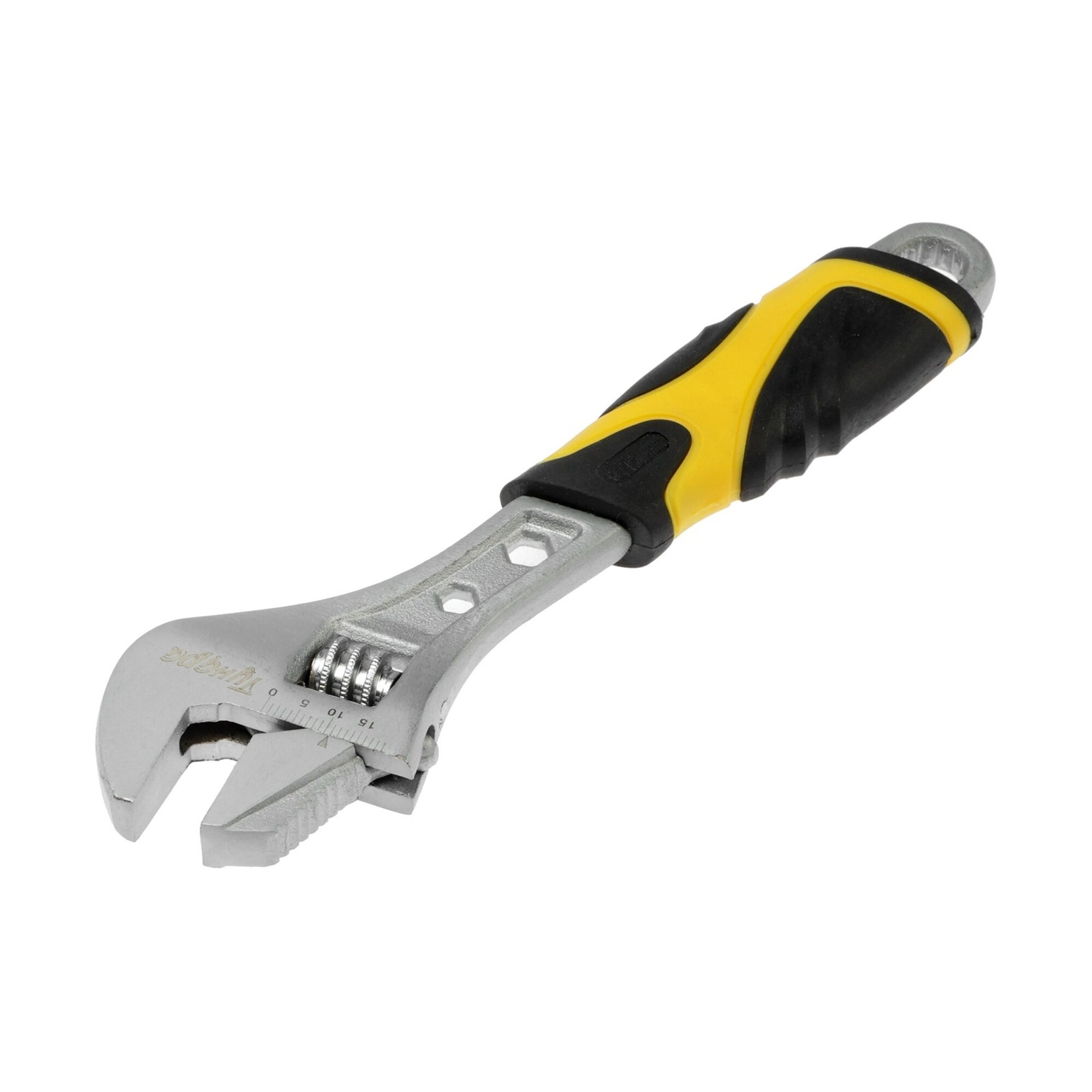 Ключ разводной тундра, 2 варианта зажима, гайки 3-5-10 мм, 2К рукоятка, 150 мм