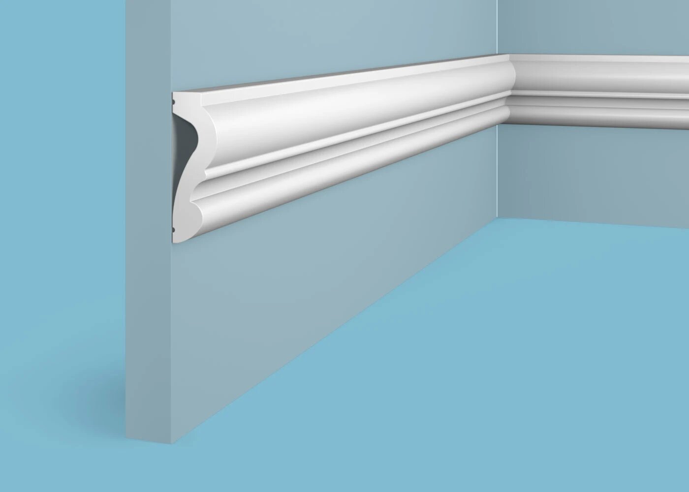 Молдинг EVRO PLINT VR438, под покраску, ударопрочный, 44x16x175 см