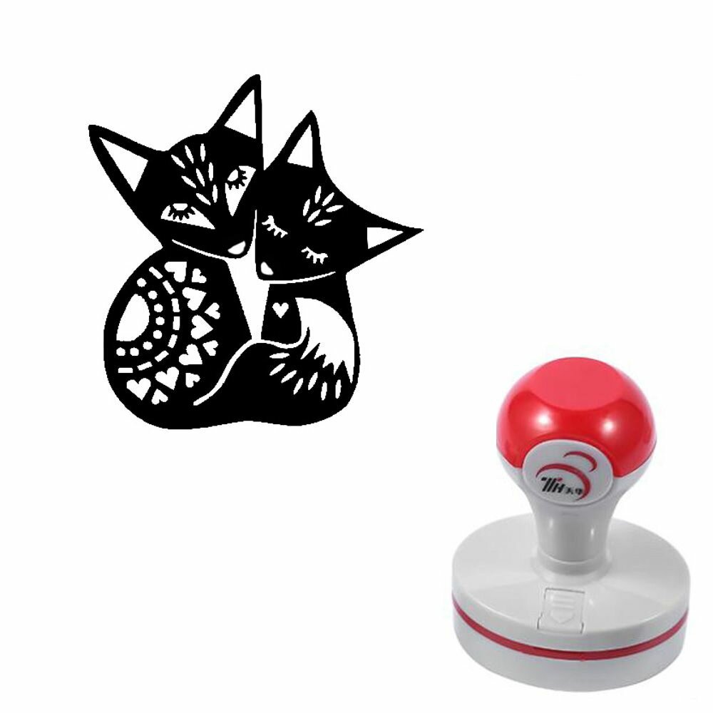 Лисий тюлень для изготовления открыток, Художественные принадлежности, круглые, 40 мм, черные чернила