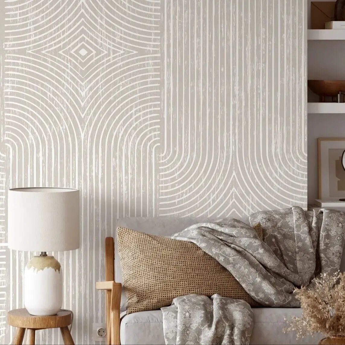 Pixel&Wall Древесноволокнистые обои Бохо Tradition Un-paste, SAMPLE