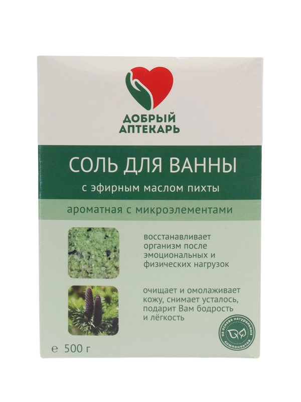 Добрый Аптекарь Соль морская Др. Аква эфирное масло Пихта 500г
