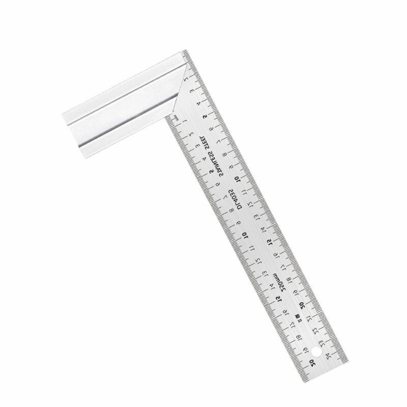 Мощный инструмент - двухшкольная прямоугольная линейка-250 мм