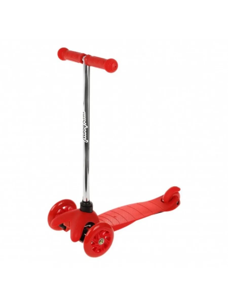 Самокат MobyKids Basic 1.0, 120 мм PU свет, красный