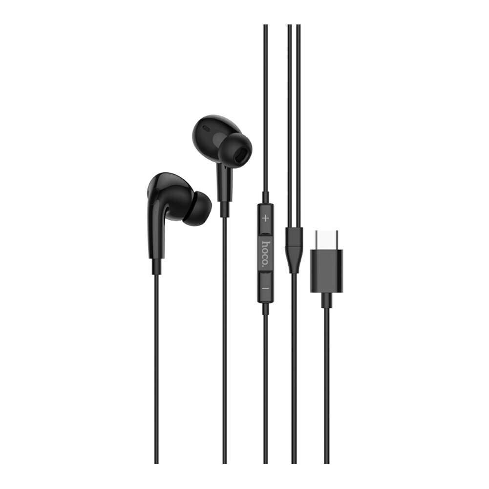 Hoco Наушники с микрофоном Hoco M101Pro Crystal Type-C черные