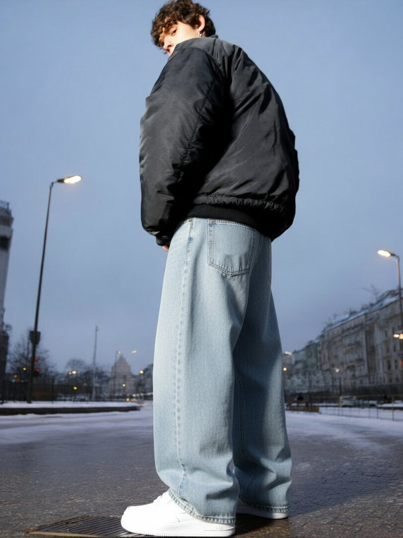 Джинсы багги 