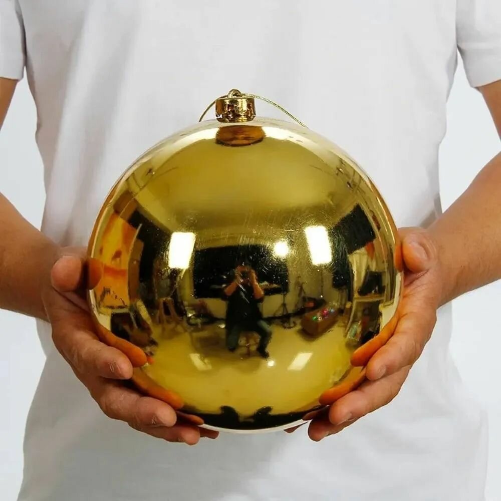 Елочный шар 20 см Ёлка золотой 1 шт.