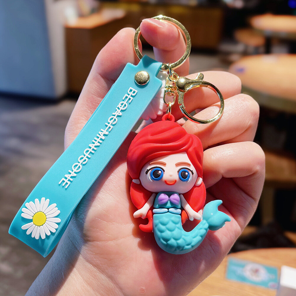 Милый брелок в виде Белоснежки с мультяшным рисунком, кукла, подвеска для сумки, брелок для автомобиля, принцесса-русалка.
